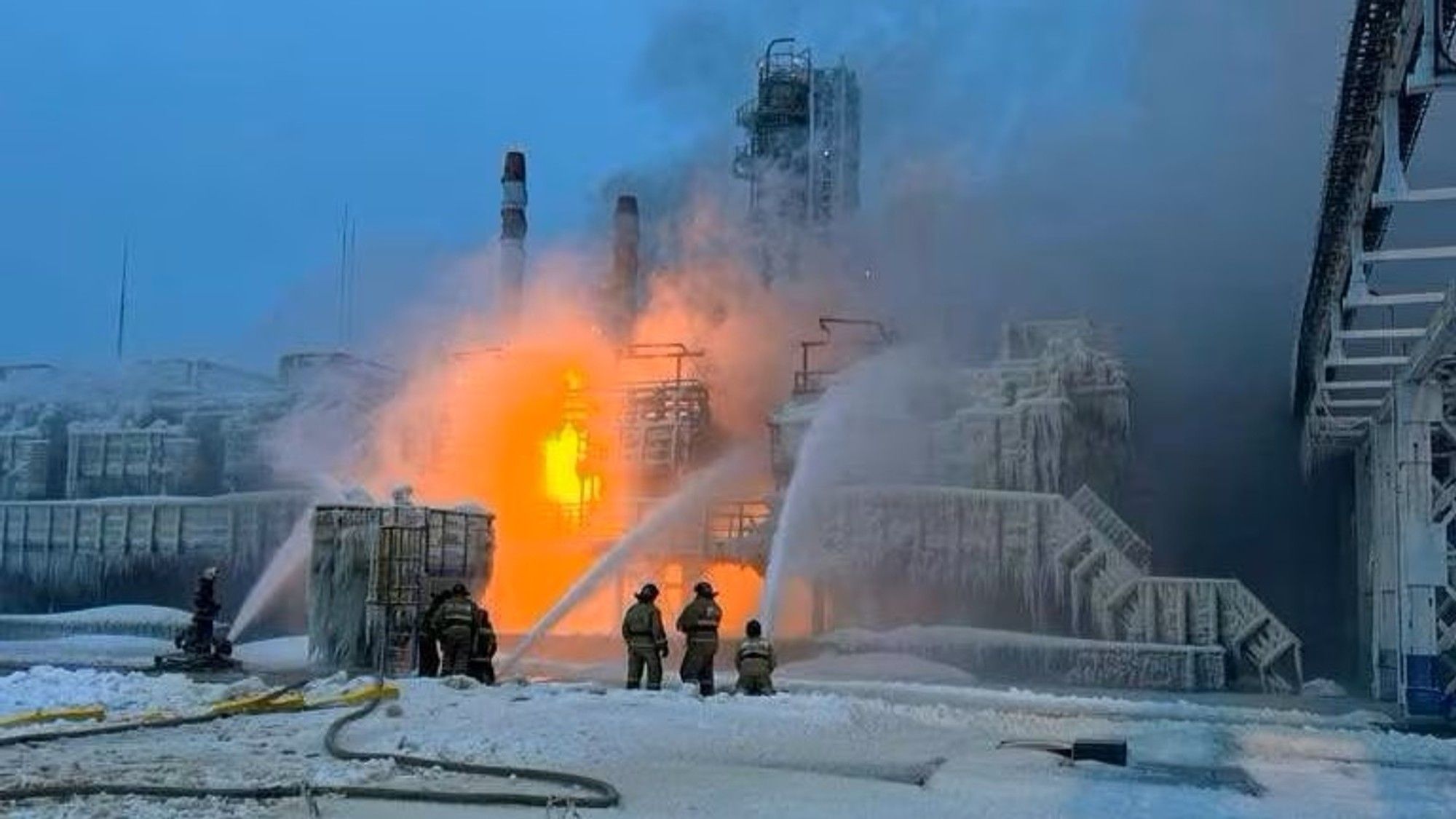 Fire erupts at Russia’s Novatek Baltic Sea terminal after suspected ...