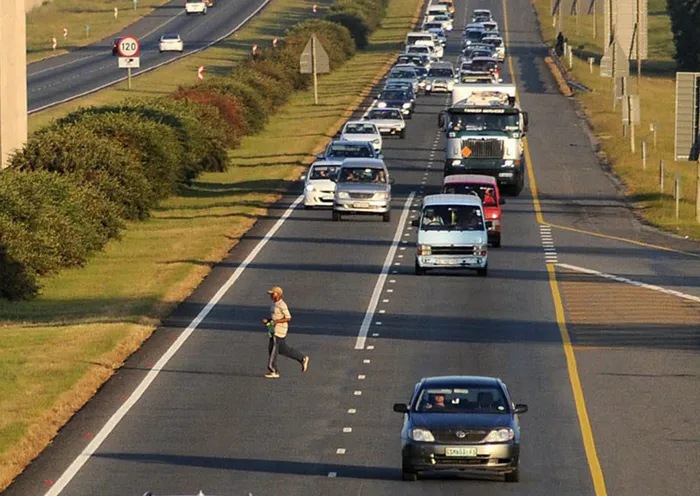 22 freeway pedestrians arrested