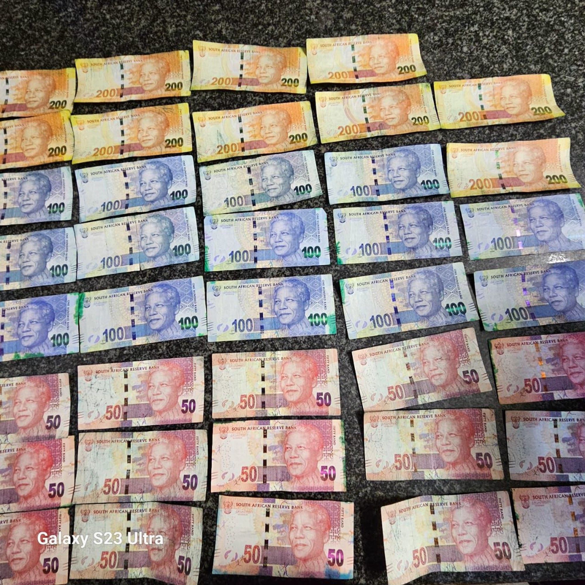 PICS: Man arrested in Ekurhuleni for possession of R4,000 dye-stained money