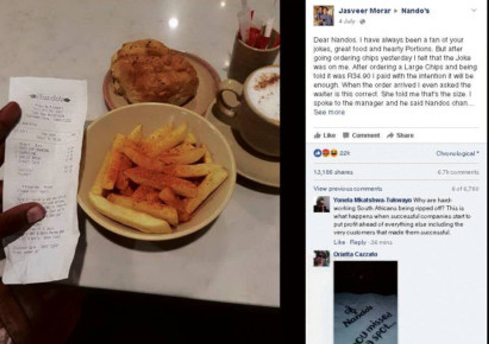 Nandos cut down to size