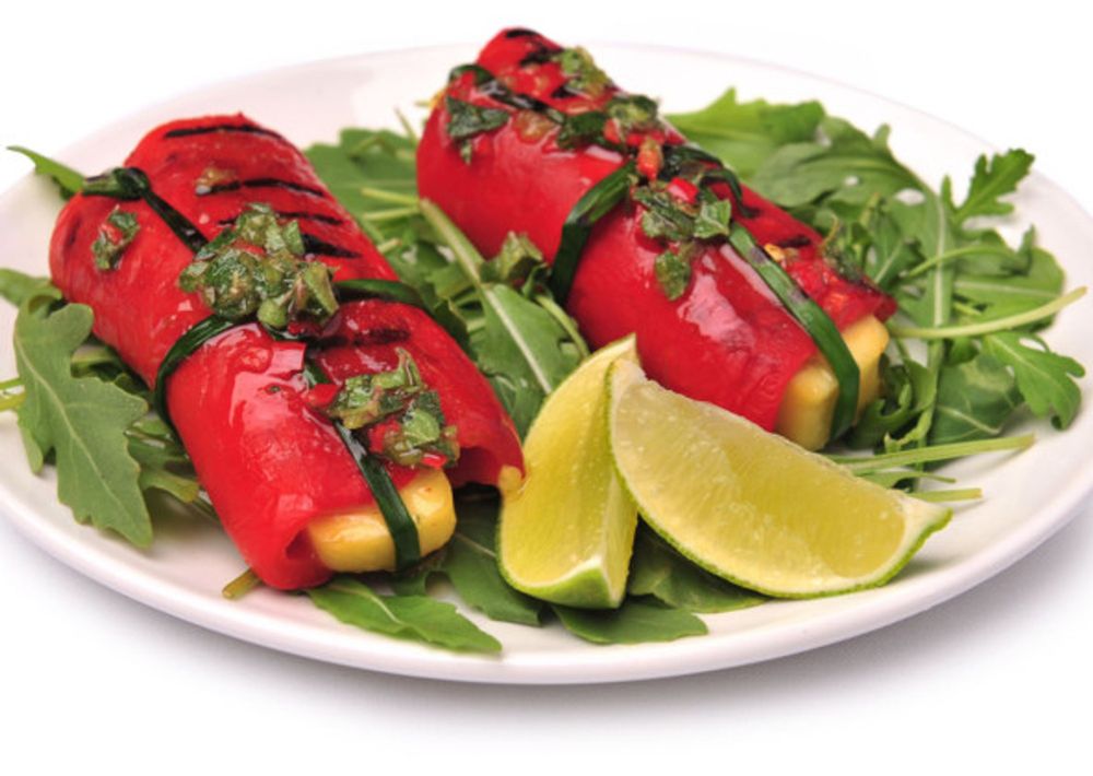 Primary colours on a plate
