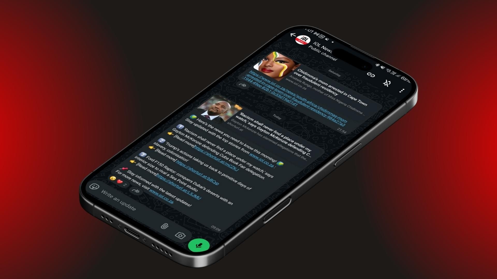 Get IOL news updates direct to your WhatsApp via Channels