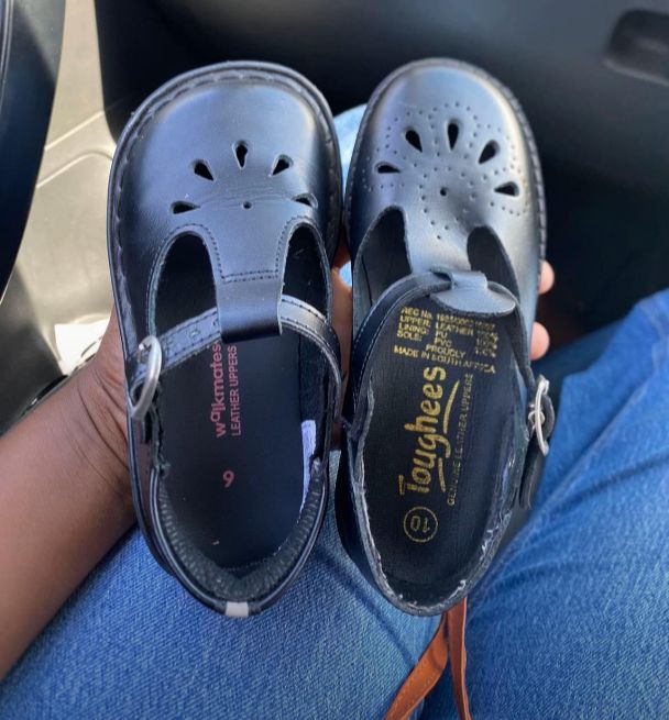 Two shoes, two brands, two sizes - one very long first day of school