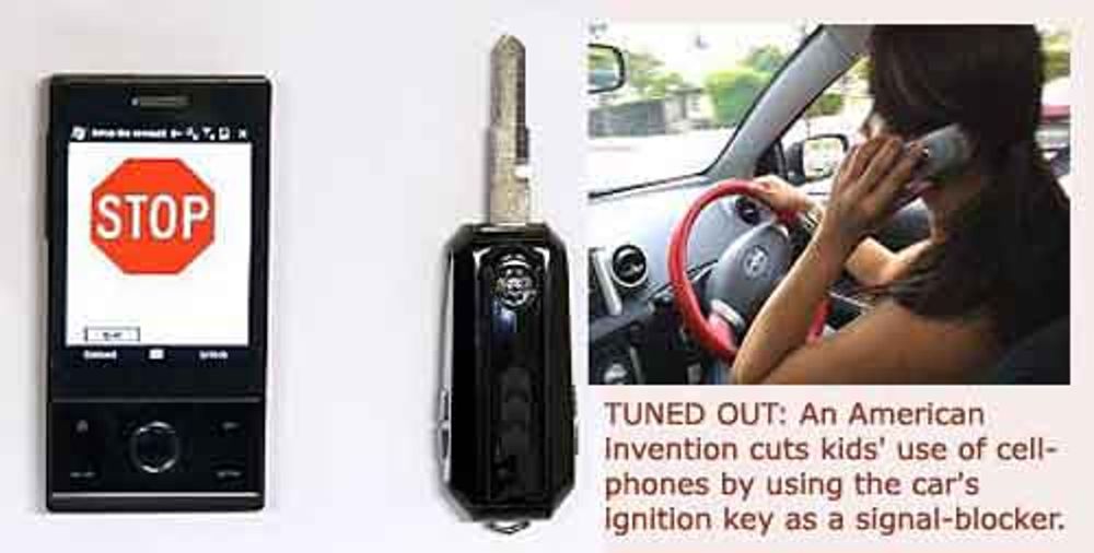 Clever key blocks kids' cells as they drive(V)