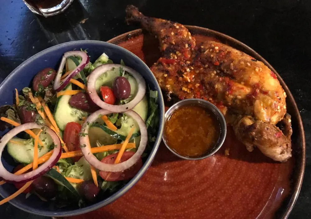 Peri-peri chicken and prawns... what more could you ask for?