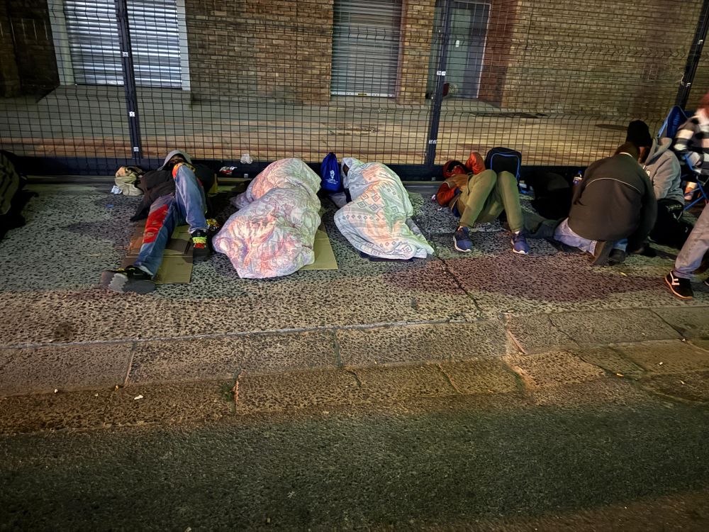 Elderly camp overnight for SASSA grants in freezing conditions