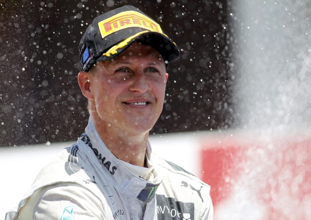 Schumacher savours the bubbly at last