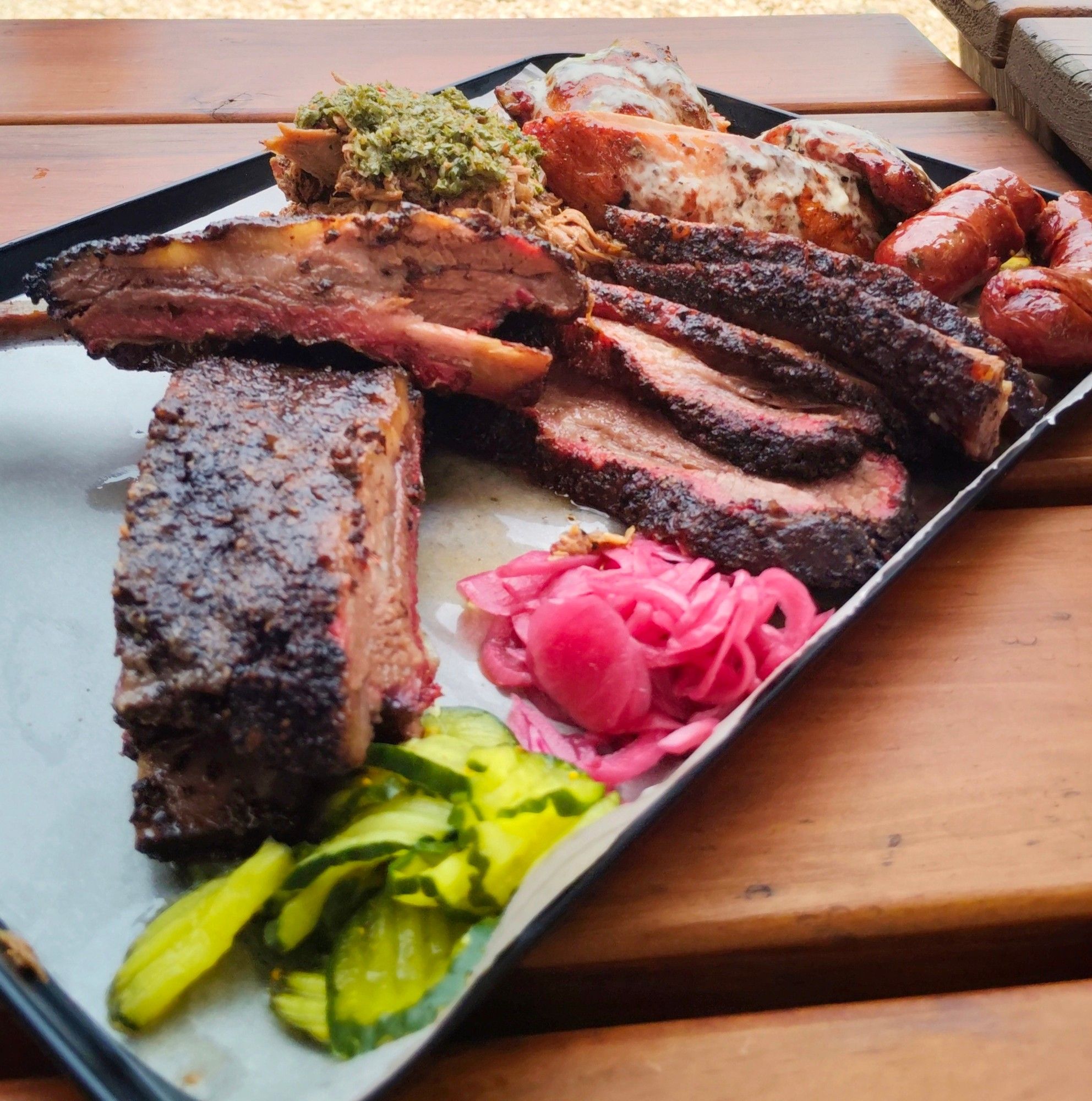 Slabs of meat, Texan style