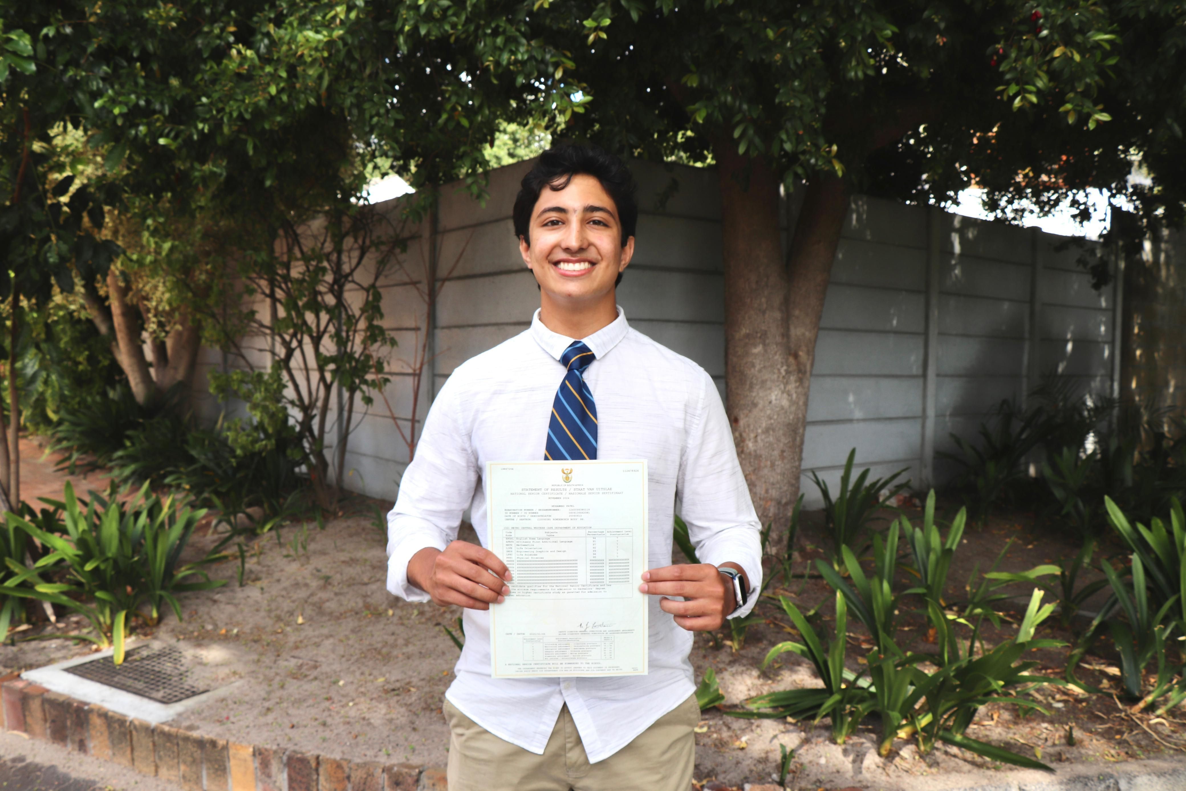 Top achiever Muhammad Patel celebrates a stellar 95. 33% and 9 ...