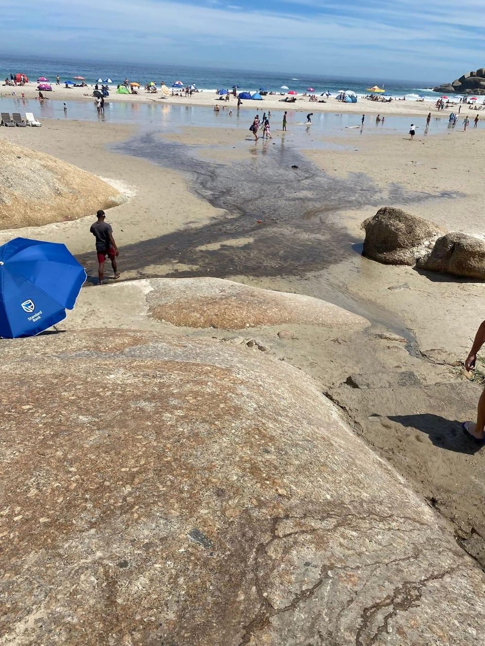 Sewer overflow causes chaos at Llandudno Beach