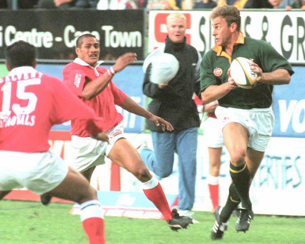 Rugby World Cup 1995 I Samoans break Andre Joubert's hand but not his ...