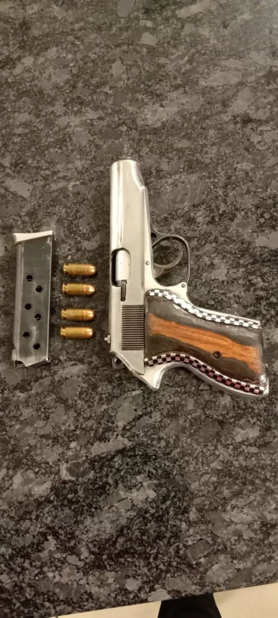 Police foil robbery and arrest two men with police uniform, firearm and ...