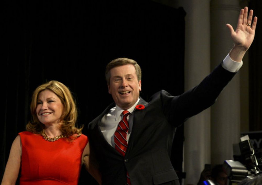 Toronto voters back Tory in close race