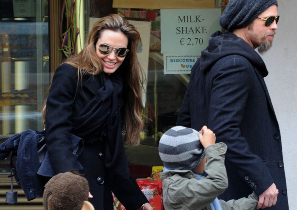 Angelina in seventh heaven