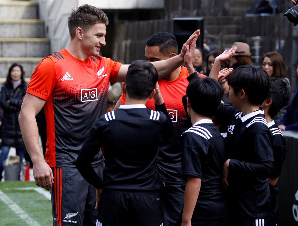All Blacks sweat it out in scorching Japan with first training run