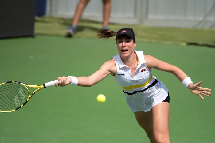 Konta in good spirits day after health scare at Top Seed Open