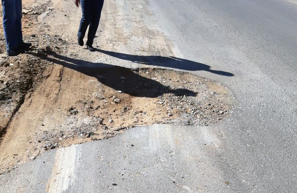 Pothole blamed for three-car crash