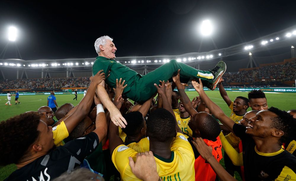 Doctor Khumalo finally embraces Hugo Broos after sterling work with ...