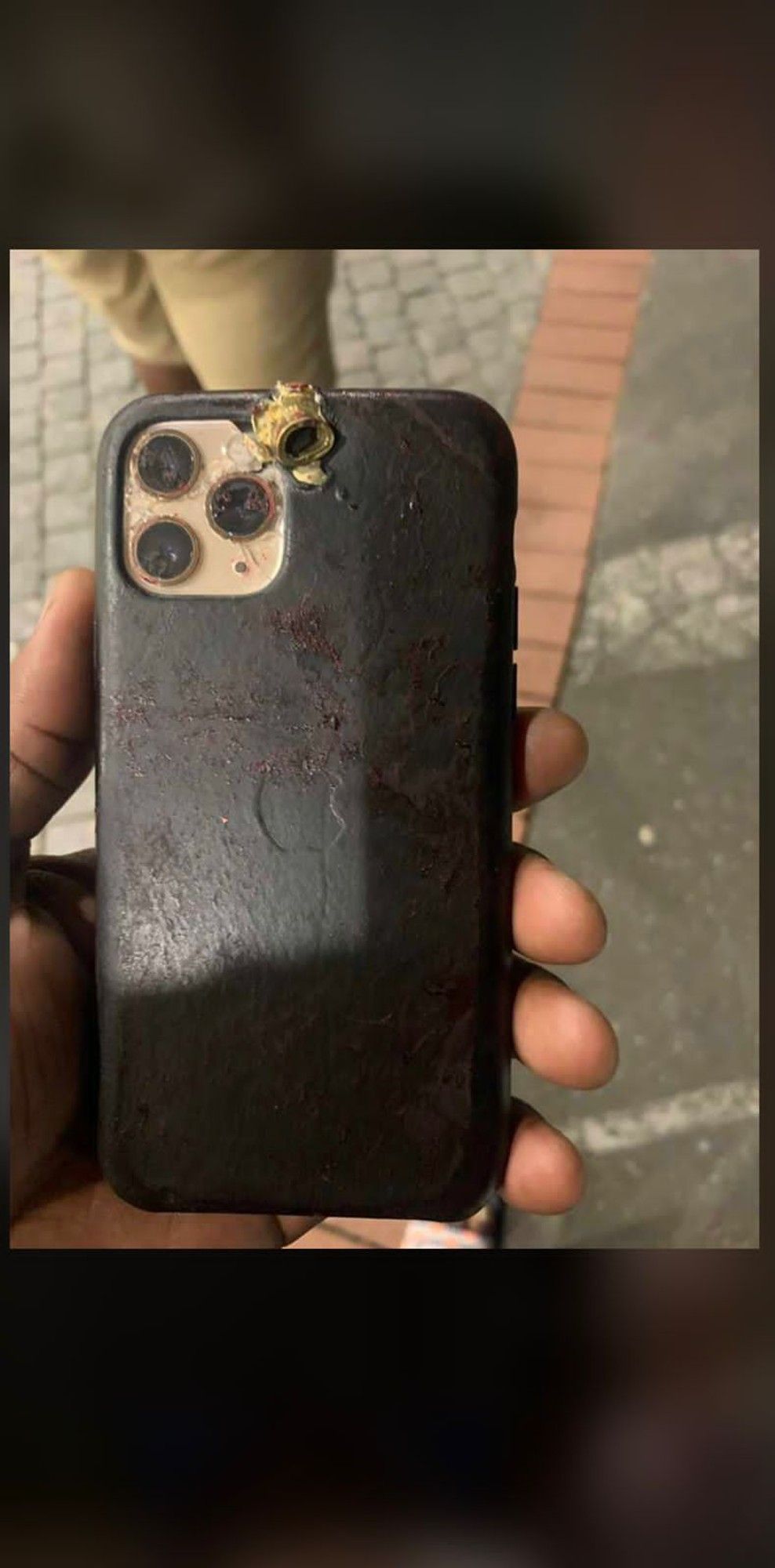 Max Mqadi’s life saved by his iPhone that took a bullet meant for his head