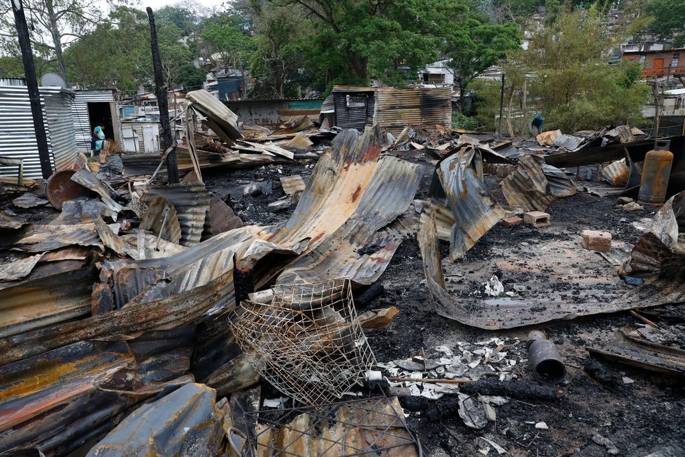Fire razes more than 60 homes in Foreman Road in Durban