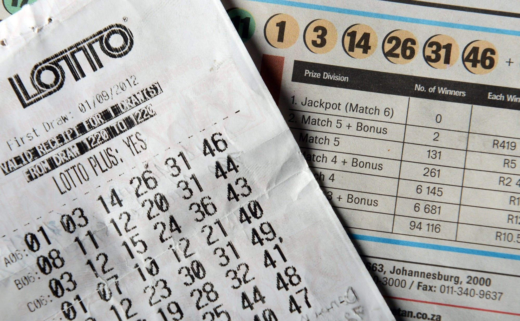 Check your Lotto tickets! Durban and Gauteng has two new millionaires
