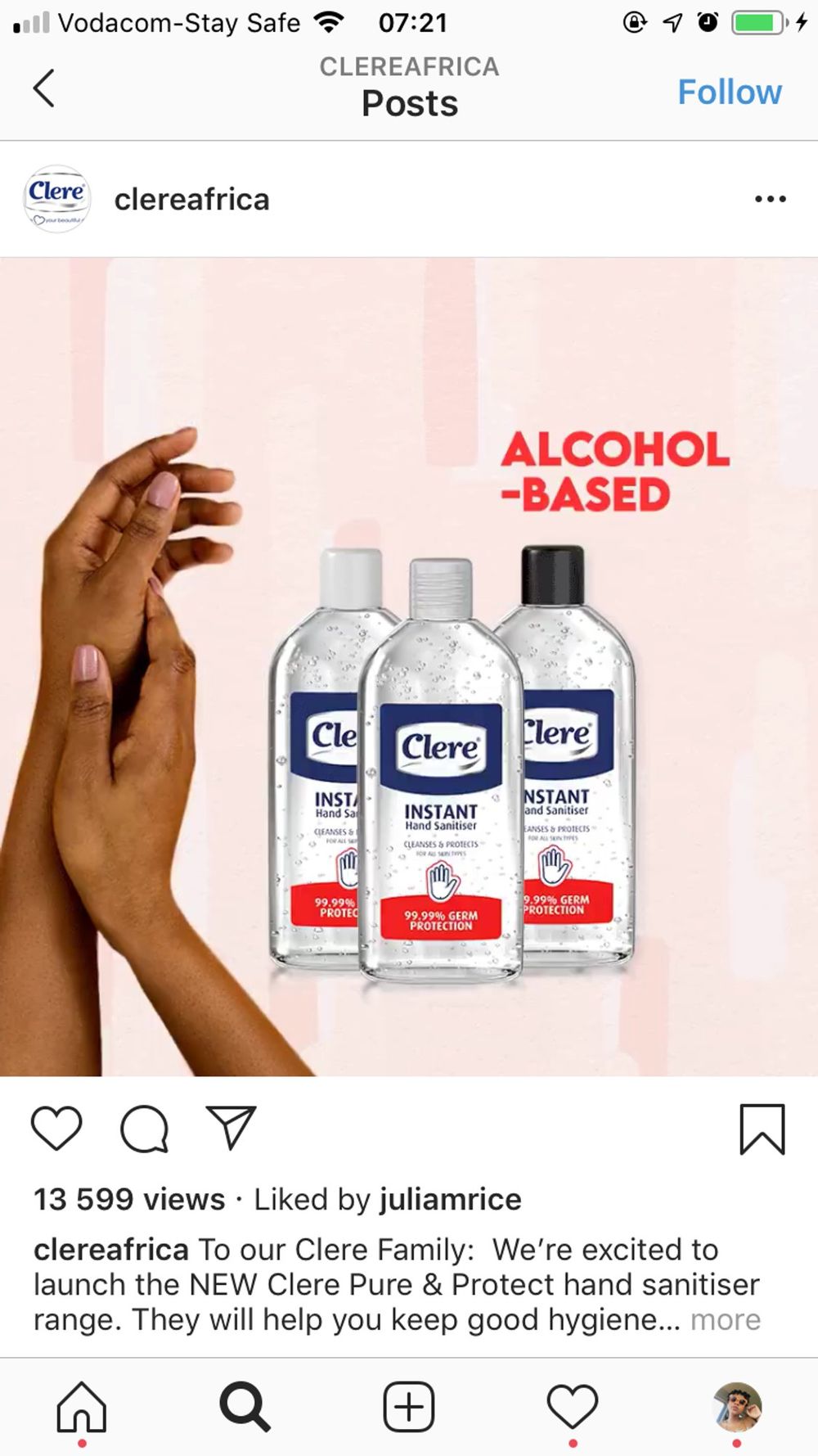 Clere launches new hand sanitizer