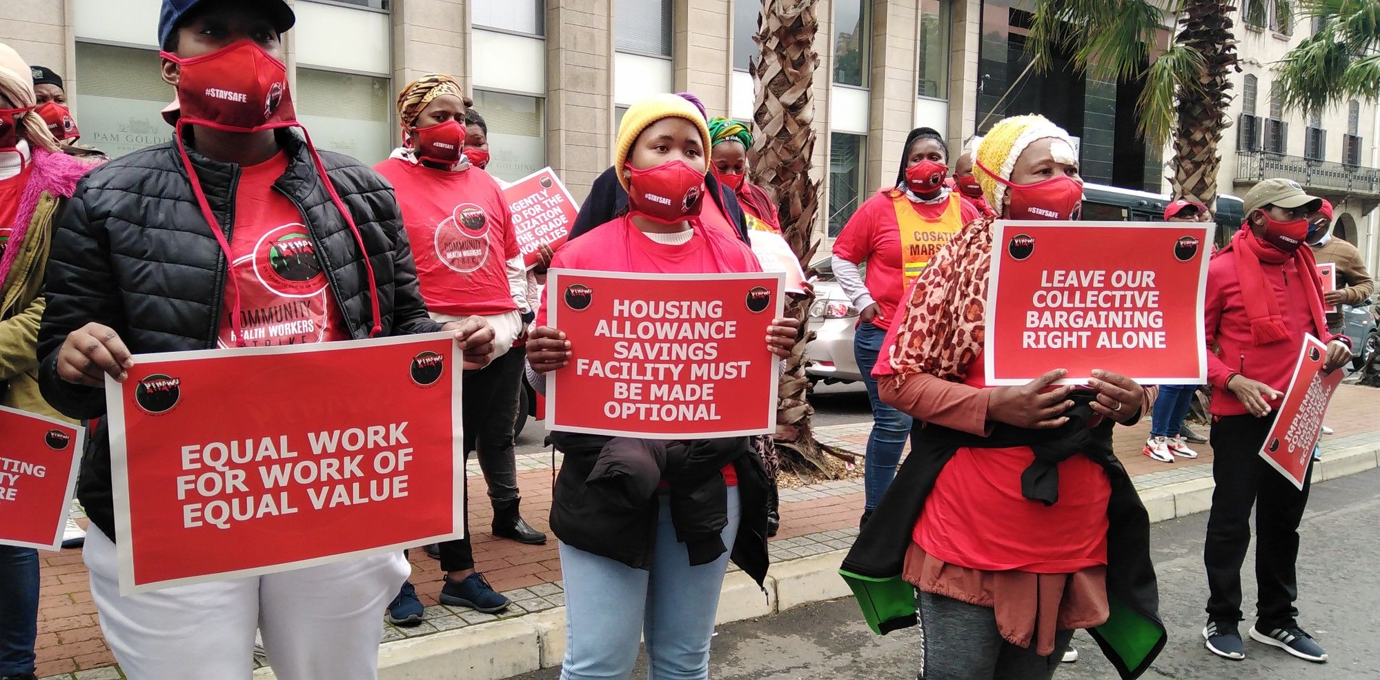 Nehawu protest outside the Western Cape legislature over onslaught on ...