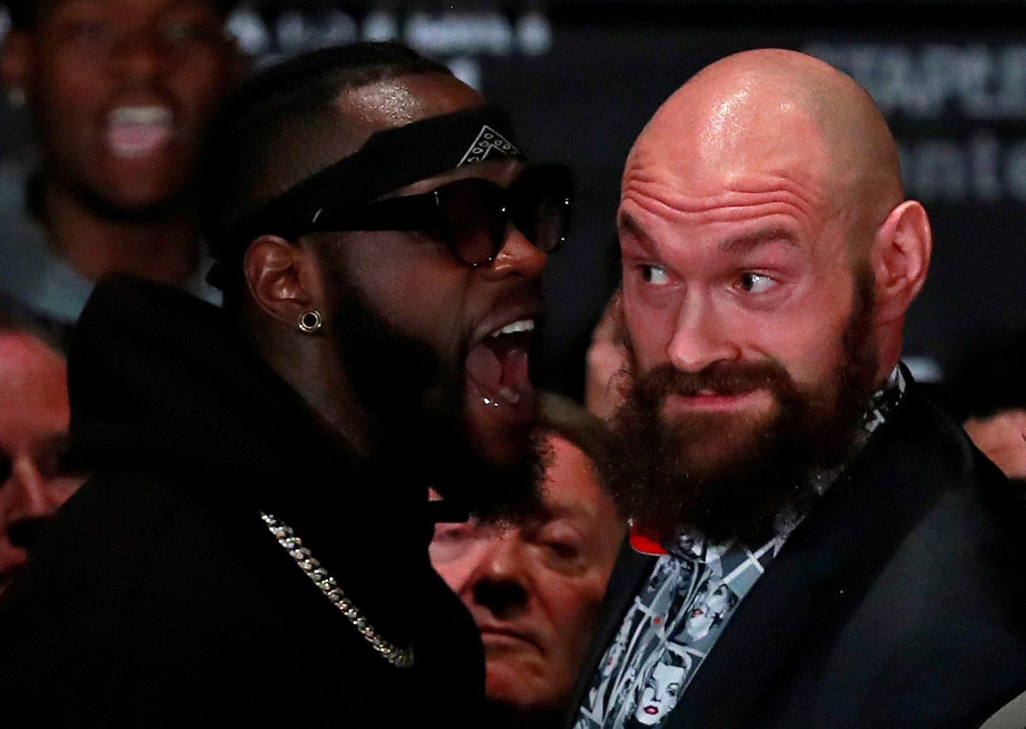 Sparks fly as Wilder, Fury face off ahead of title fight