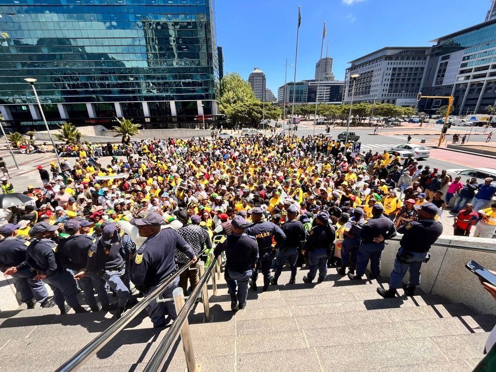 Chaos erupts during service delivery march to civic centre