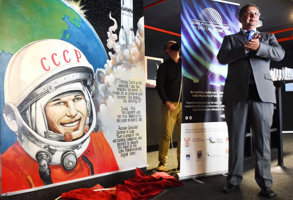 Mural honours first man in space