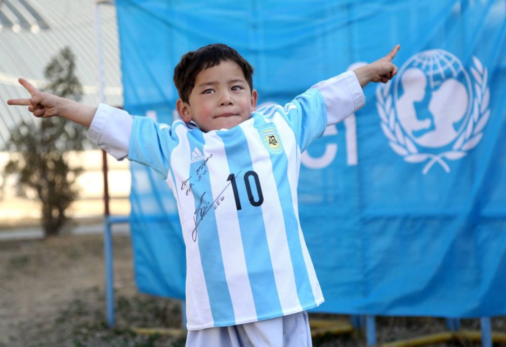 ‘Little Messi’ gets his real shirts