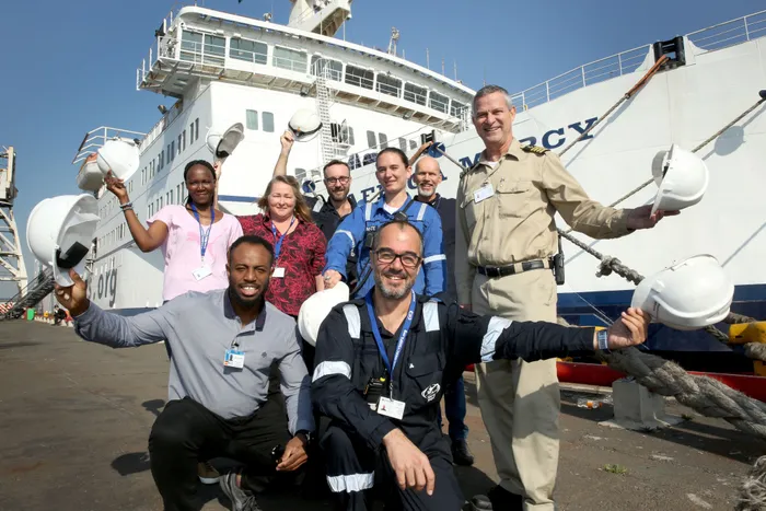 Floating hospital docks in Durban