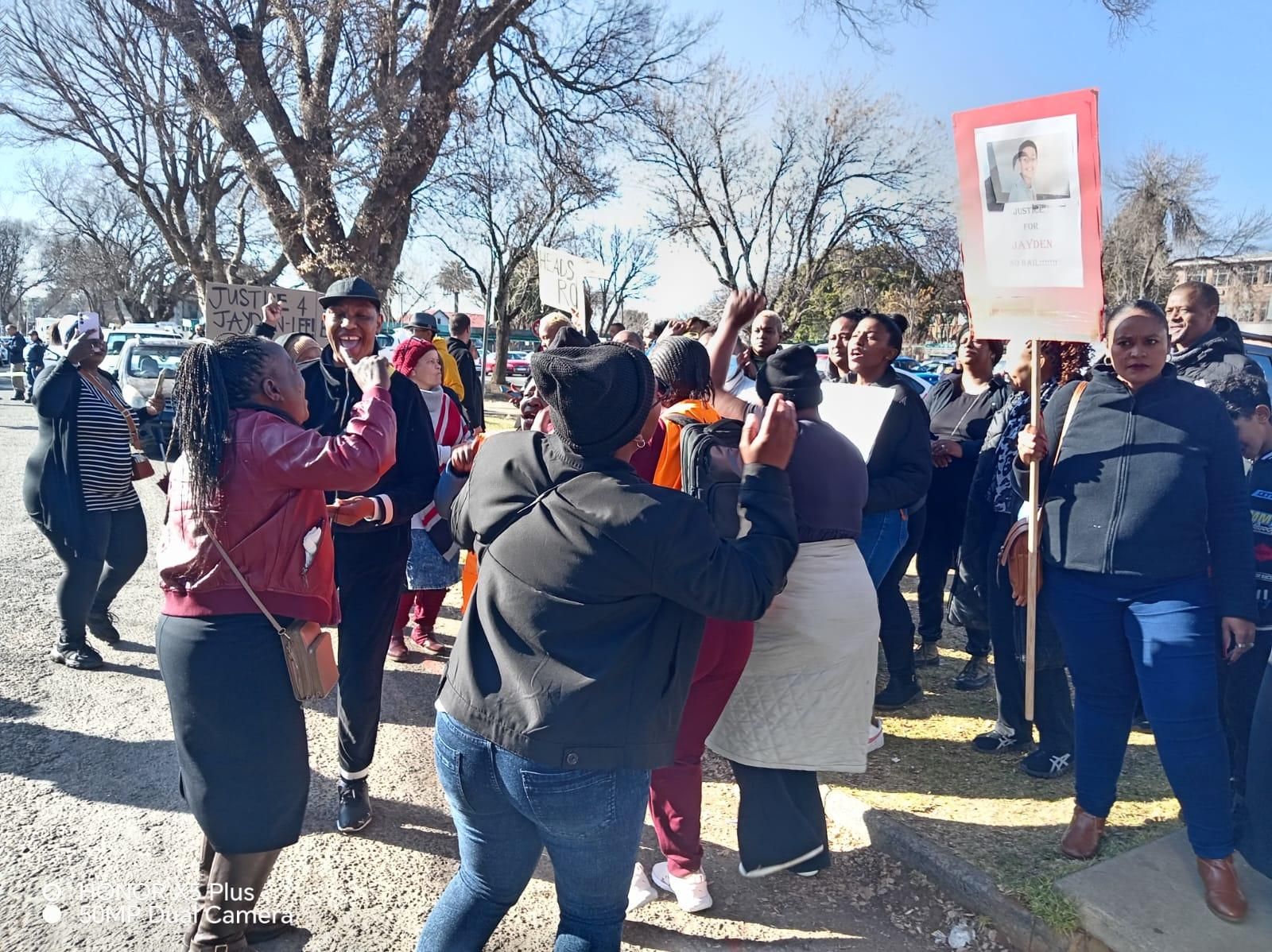 Community demands justice for Jayden-Lee Meek at Roodepoort Magistrate ...