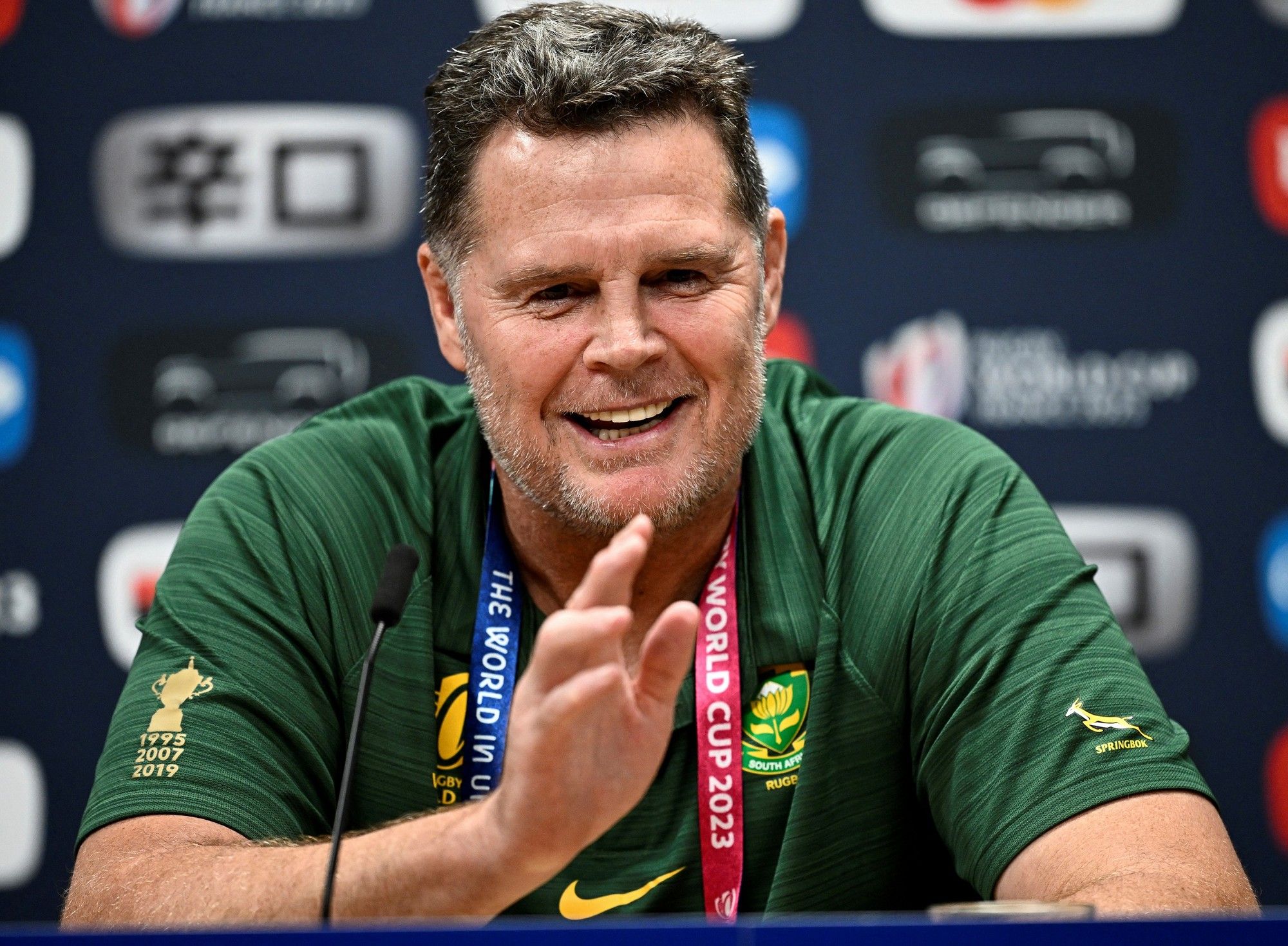Rassie Erasmus’ meme game strong in defence of the Springboks’ ‘Bomb Squad’