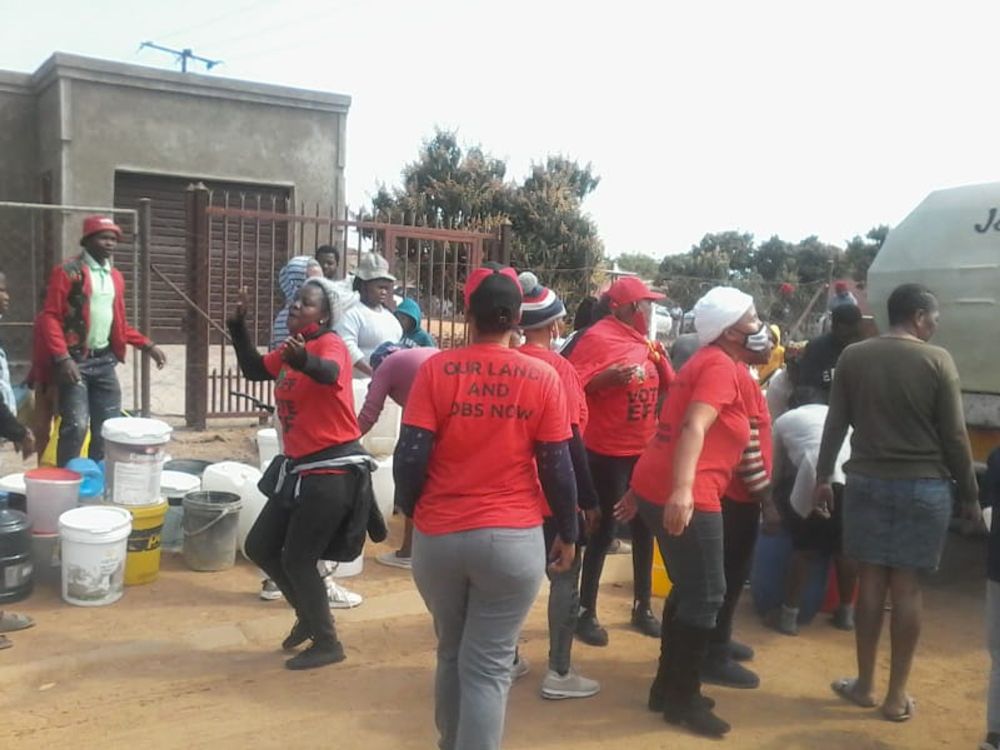 EFF members confront driver alleged to be part of ANC plot to sell water