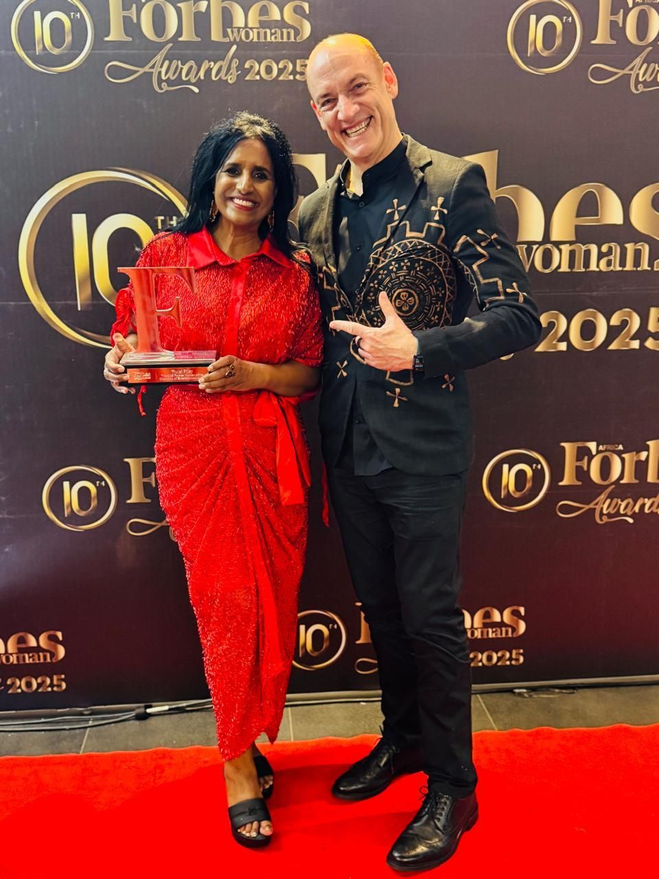 Tholsi Pillay honoured at the 2025 Forbes Woman Africa Summit Awards