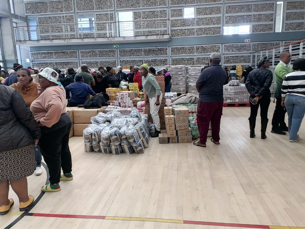 Khayelitsha residents receive vital food parcels after devastating storms