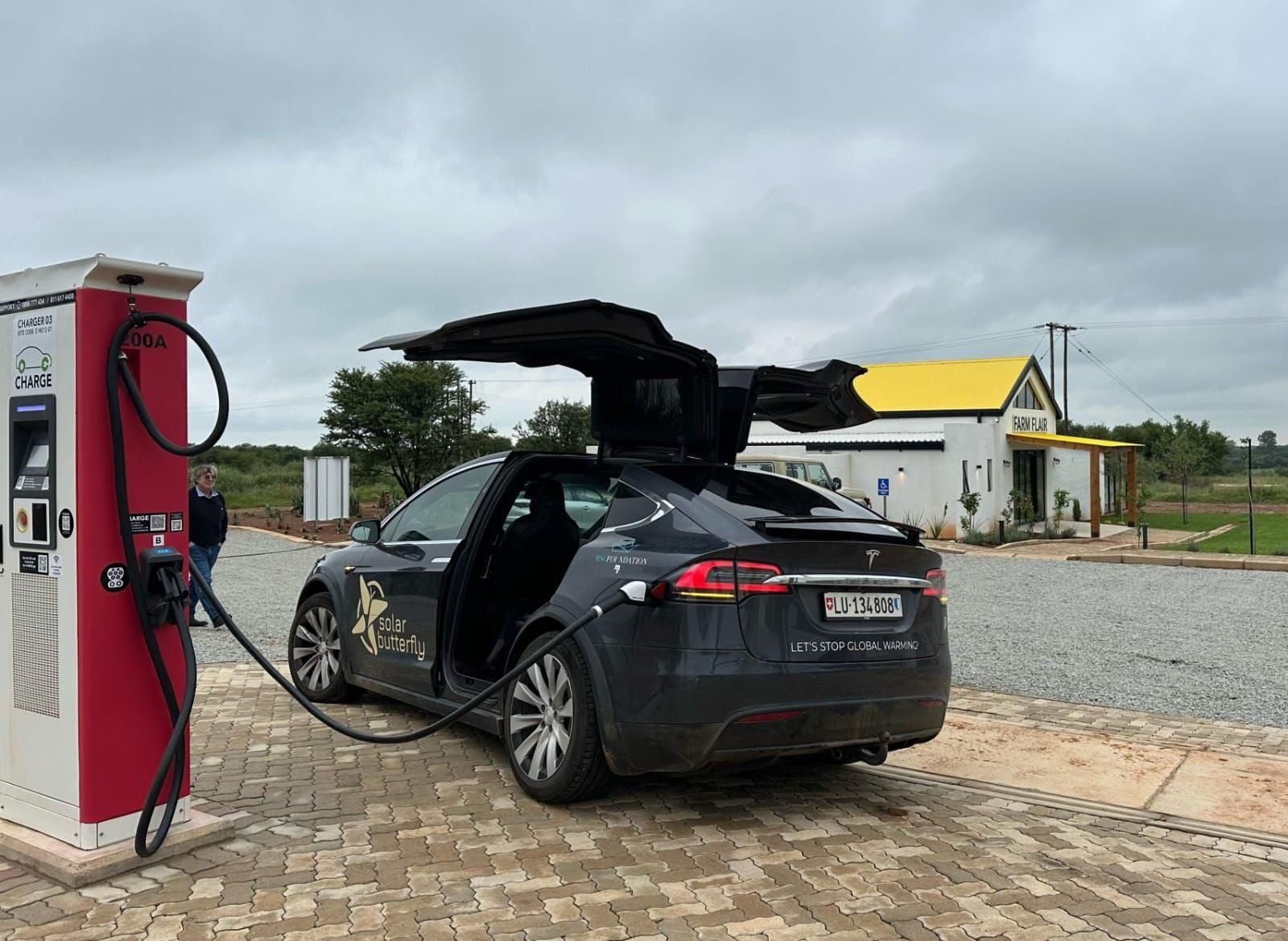 World-touring SolarButterfly, a Tesla, makes historic stop at SA's ...