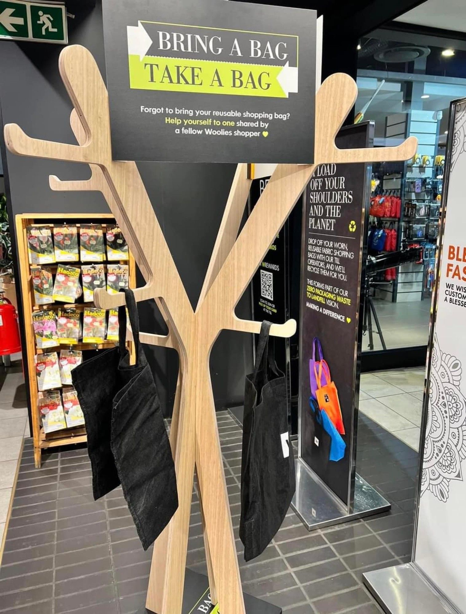 Bring A Bag, Take a Bag makes shopping easier for consumers who forget bags