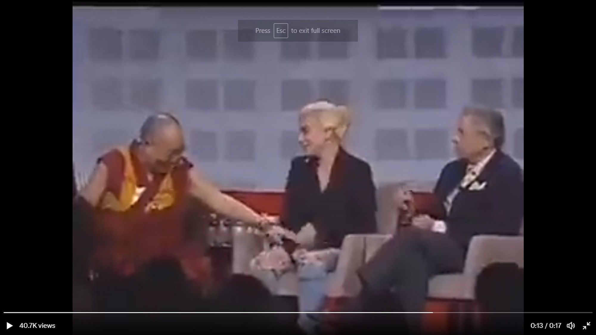 Ticklish situation: The Dalai Lama gets touchy-feely with Lady Gaga