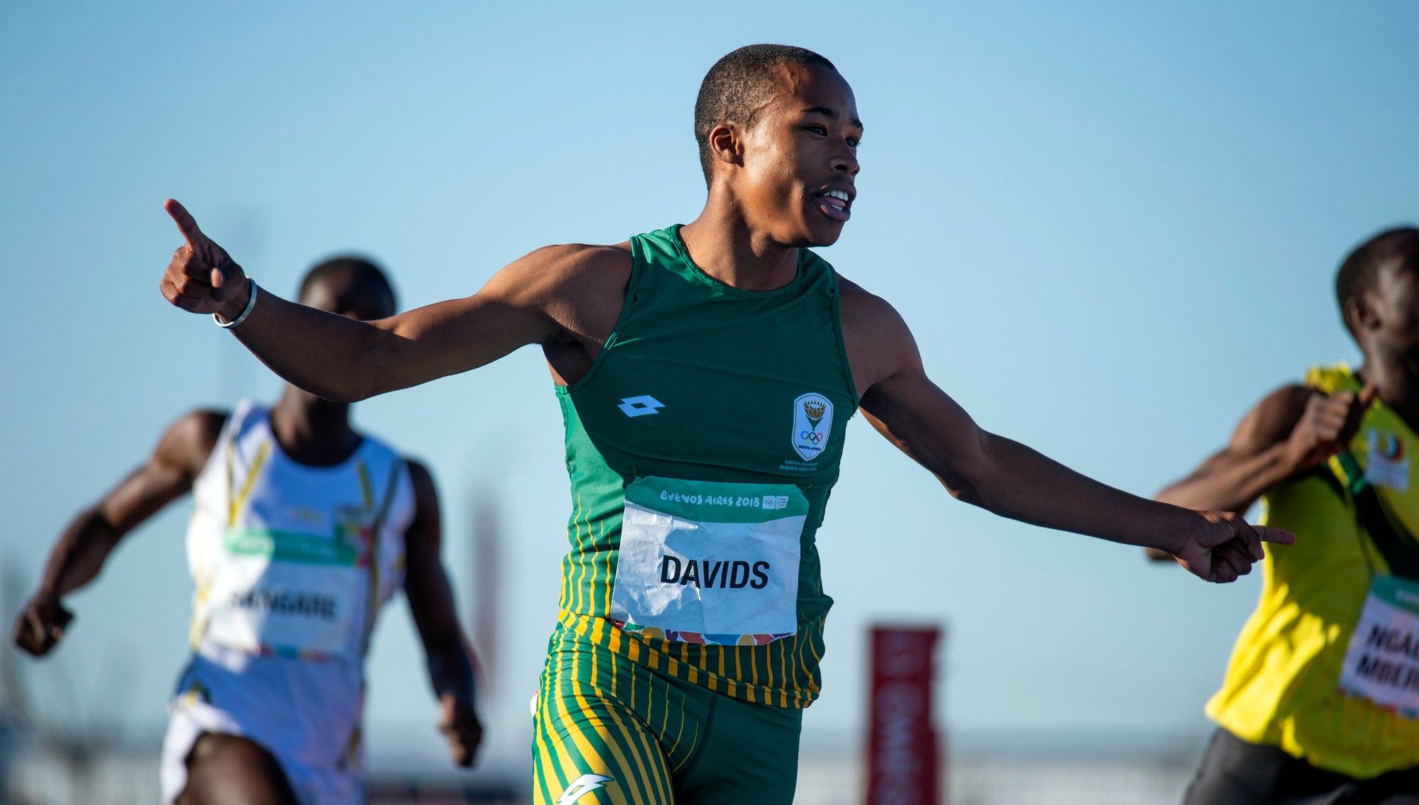 Team SA sprinter Luke Davids takes gold at Youth Olympics