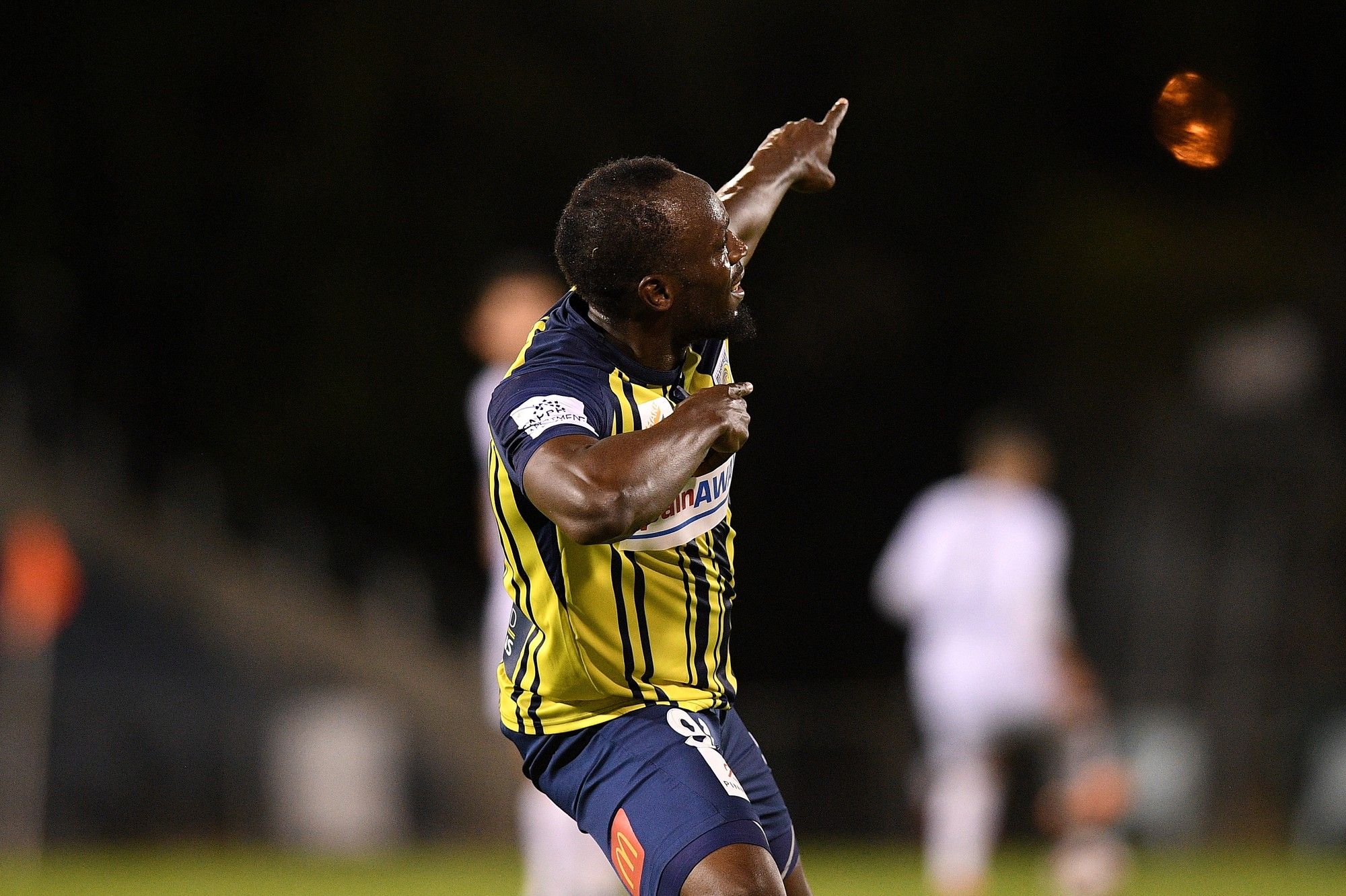 WATCH: Usain Bolt does trademark ‘Lightning Bolt’ pose after scoring ...