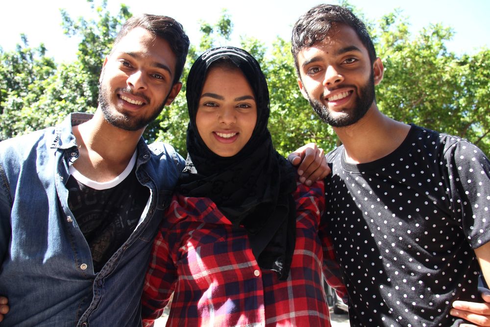 Triumphant triplets speak of their success