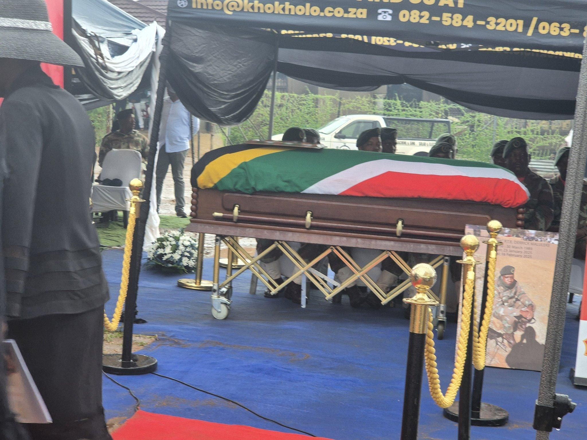 SANDF chief Maphwanya honours slain soldier Rifleman Derrick Maluleke ...