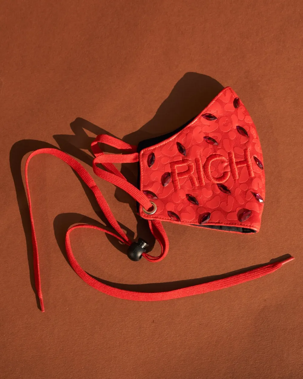 LOOK: Designer Rich Mnisi's R2K Swarovski crystal-studded face mask