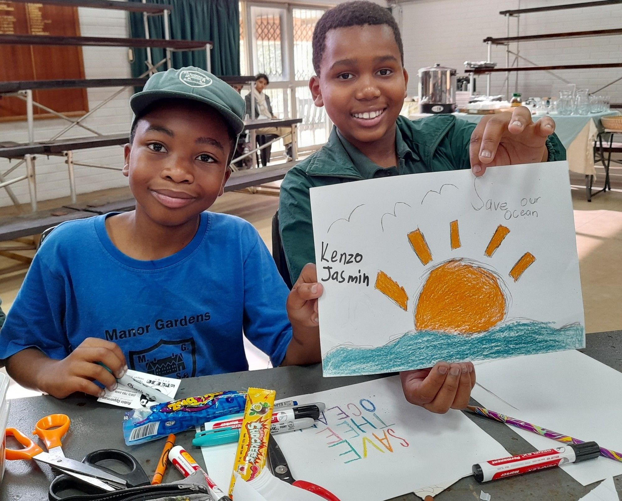 Pupils learn to create art out of waste