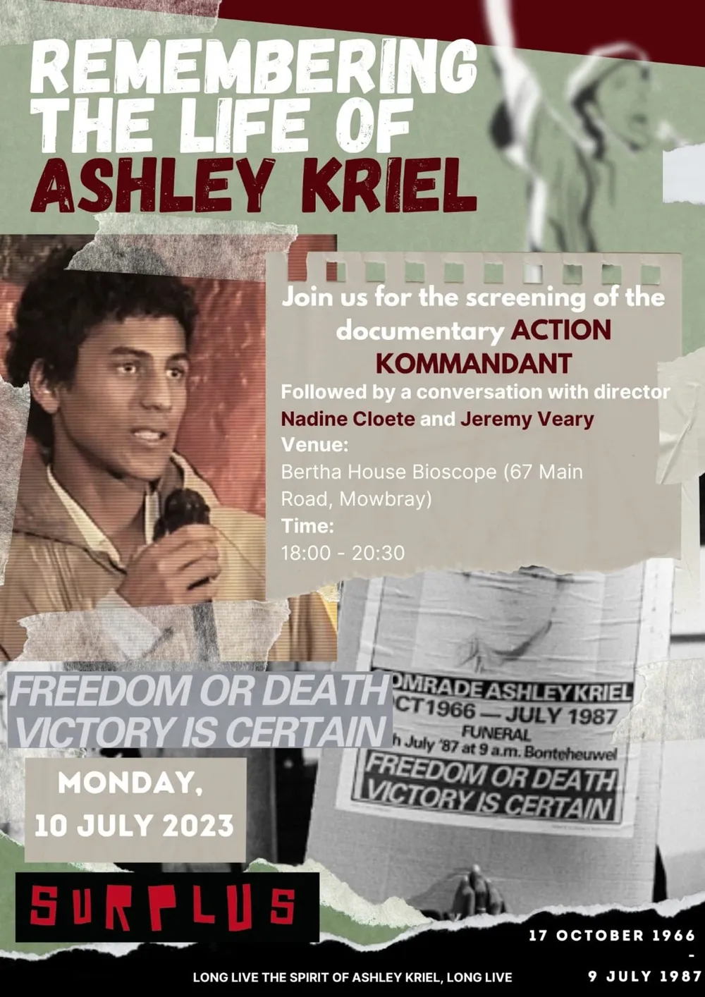 Documentary about Ashley Kriel to be screened again in Mowbray
