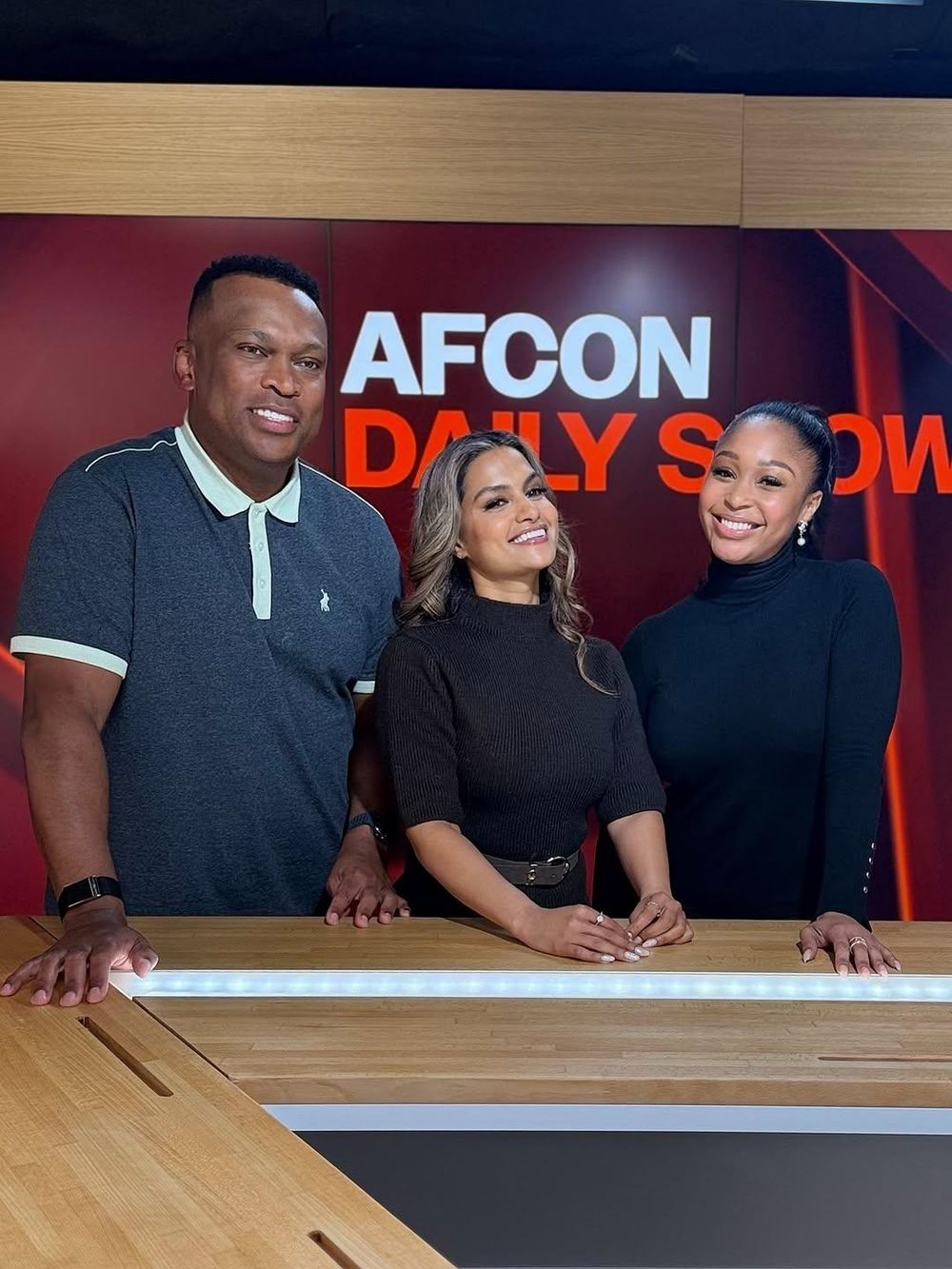 Minnie Dlamini, Robert Marawa, and Melissa Reddy take the stage on ...