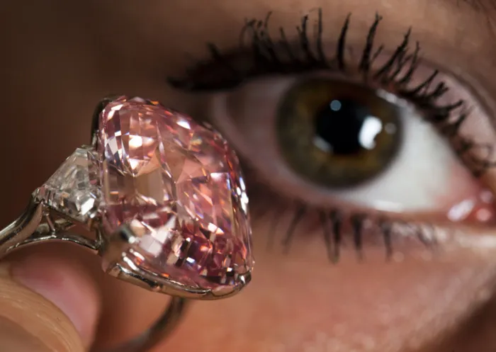 Rare pink diamond on auction