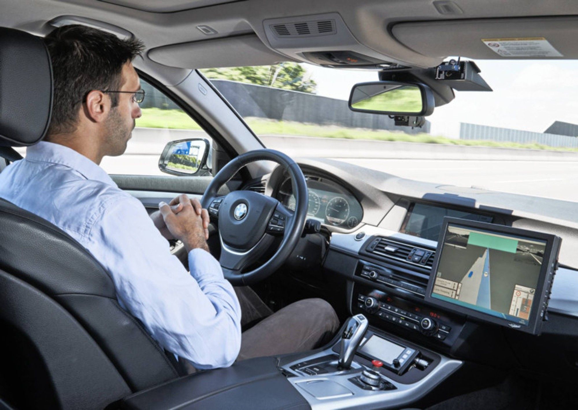 Behind the wheel of driverless BMW